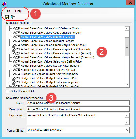 Help -- Calculated Member Selection Window