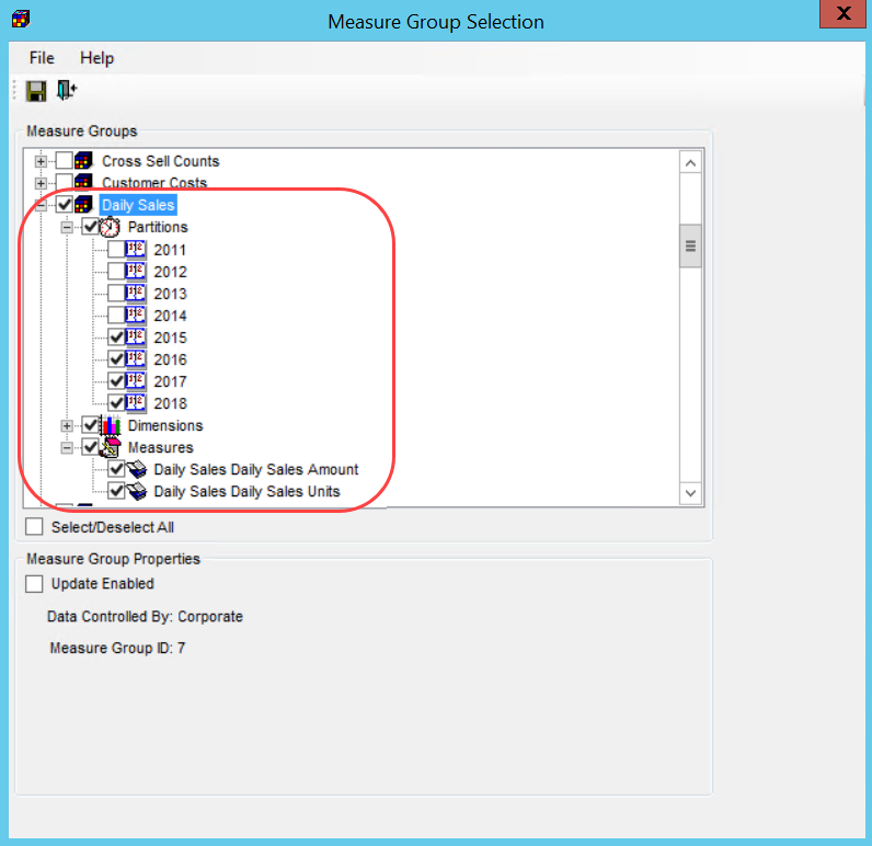 Help -- Introduction to Measure Group Selection