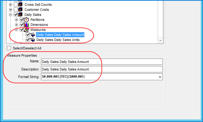 Help -- Measure Group Selection Window