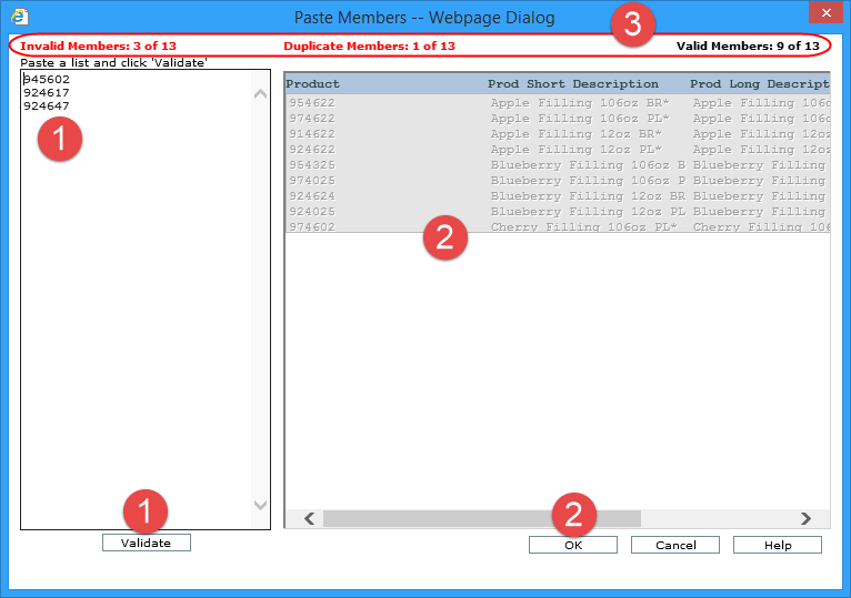 Help -- Tips for Paste Members Window