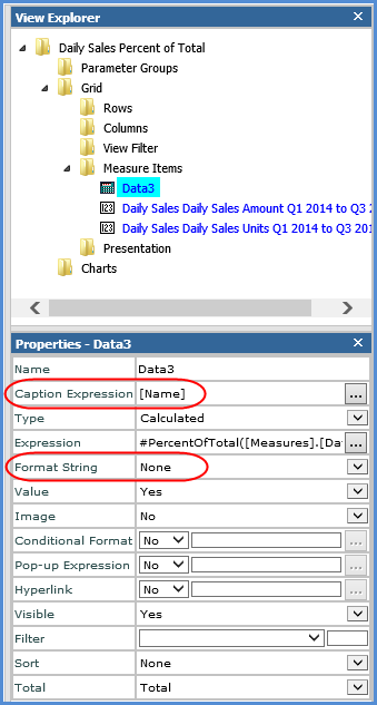 Help -- Quick Start Insert Calculated Measure Items