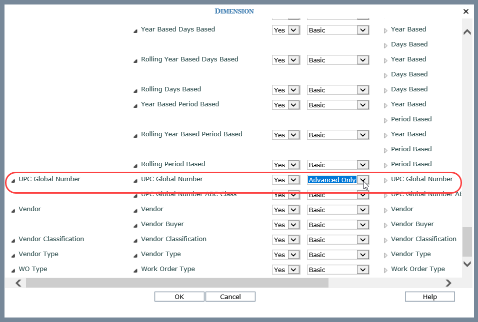Help -- Introduction to Dimension Access and Select Members Options